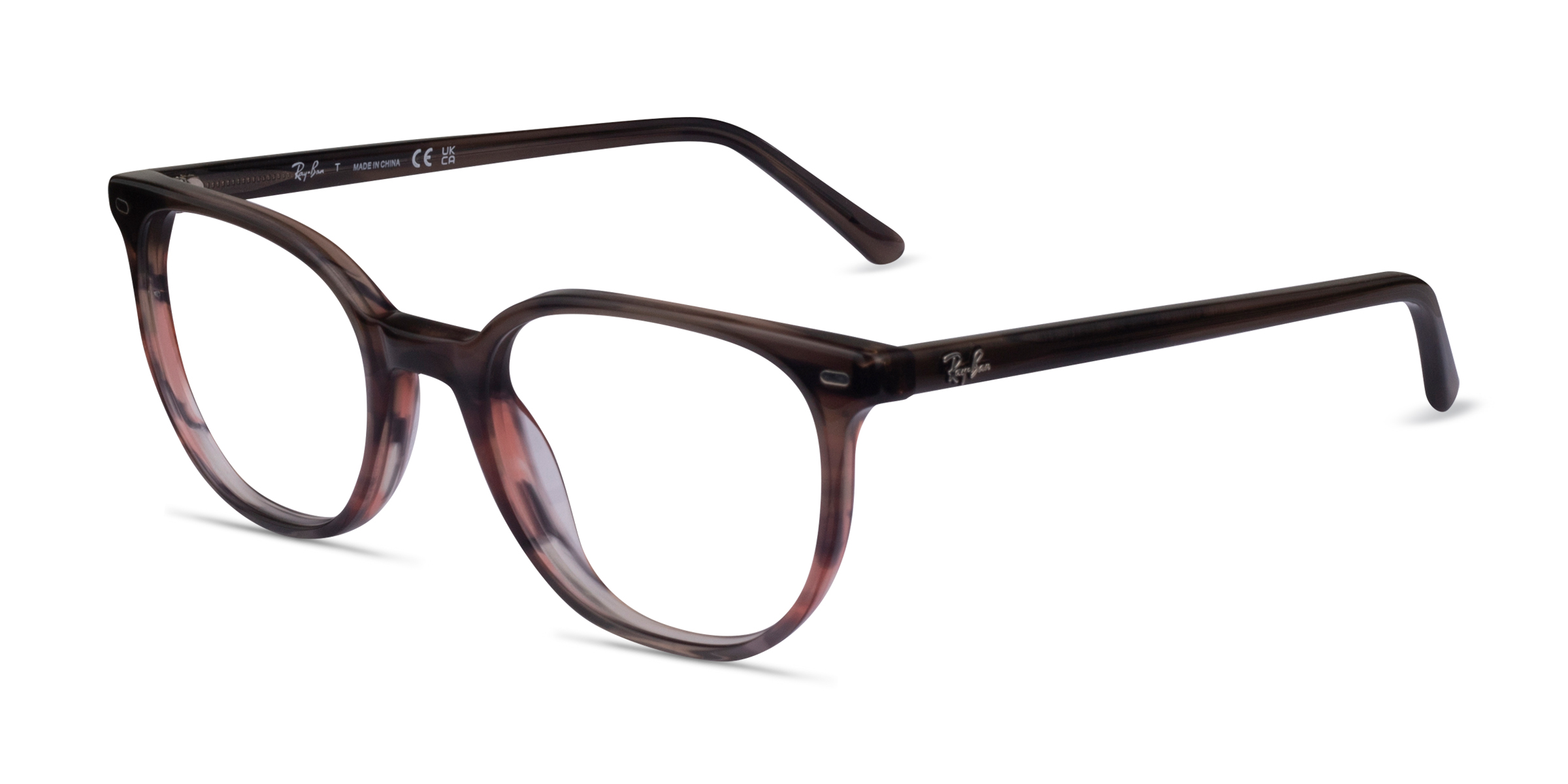 Ray-Ban RB5397 Elliot - Wayfarer Striped Brown Frame Eyeglasses ...