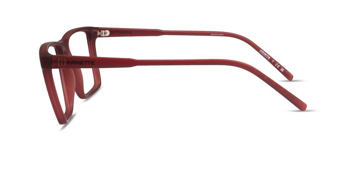 ARNETTE Brawler - Square Matte Red Frame Eyeglasses | Eyebuydirect
