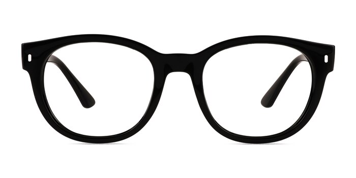 Ray-Ban RB7227 - Round Black Frame Eyeglasses | Eyebuydirect
