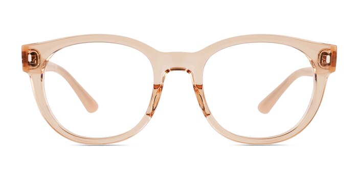 Ray-Ban RB7227 - Round Clear Brown Frame Eyeglasses | Eyebuydirect