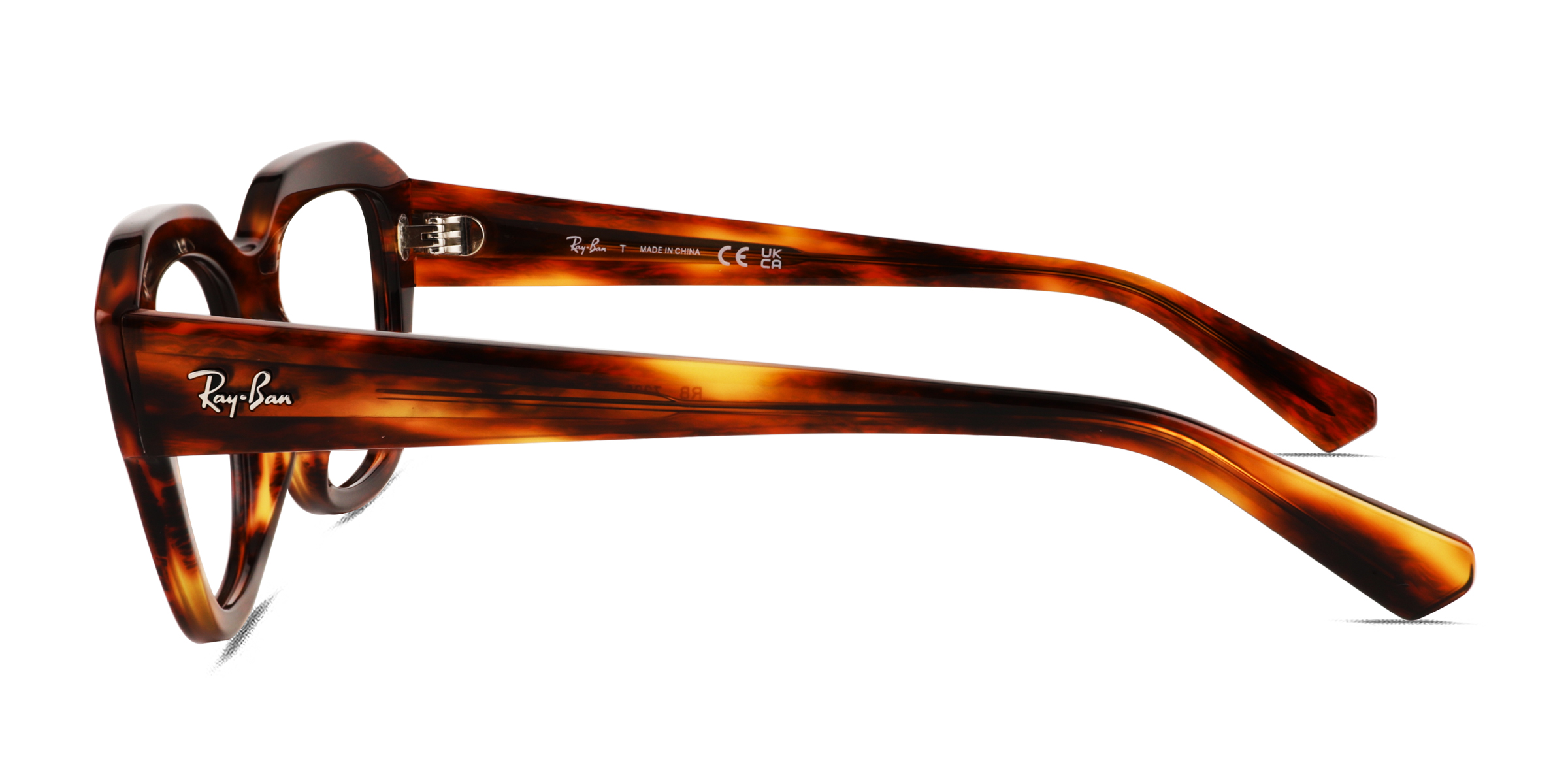 Ray-Ban RB7225 Leonid - Square Striped Tortoise Frame Eyeglasses ...