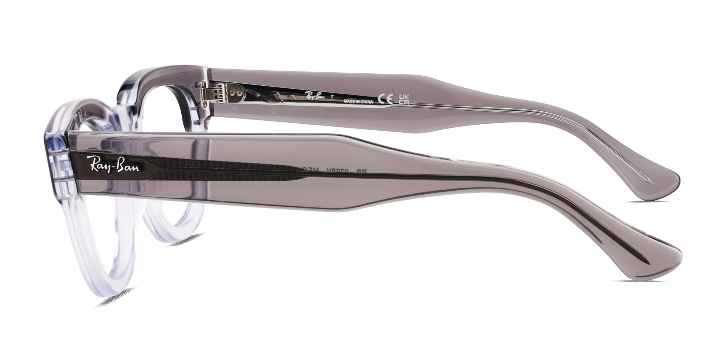 Ray-Ban RB0298V Mega Hawkeye - Wayfarer Gray Clear Frame Eyeglasses ...