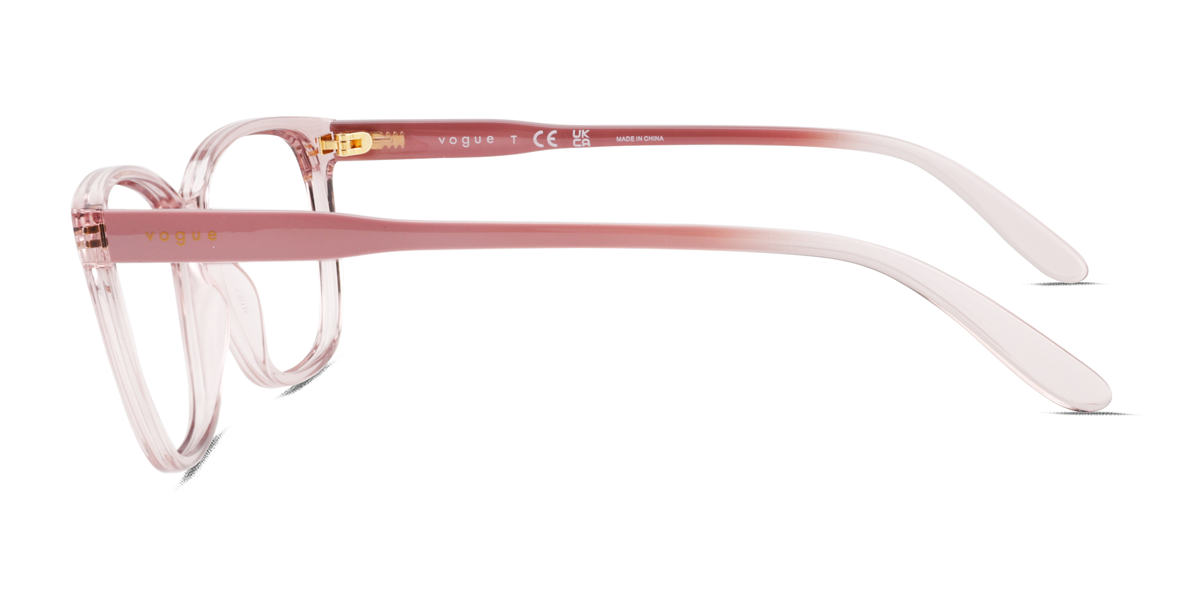 Vogue Eyewear VO5518 - Square Transparent Pink Frame Glasses For Women ...