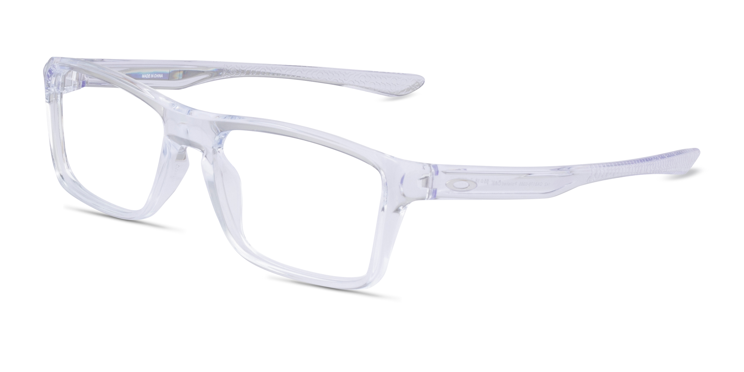 Oakley Rafter - Rectangle Polished Clear Frame Eyeglasses ...