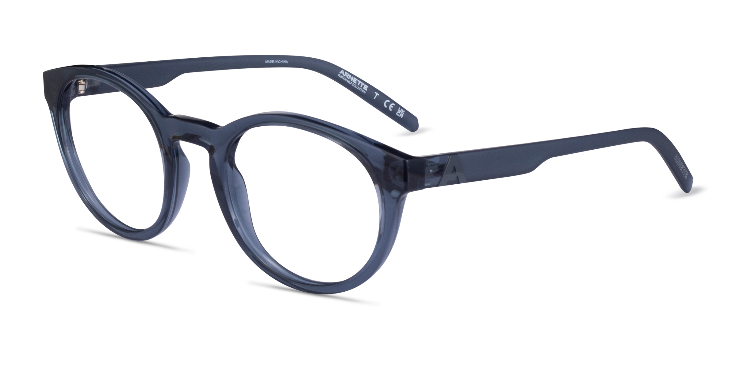 ARNETTE The Seeker - Round Clear Blue Frame Eyeglasses | Eyebuydirect