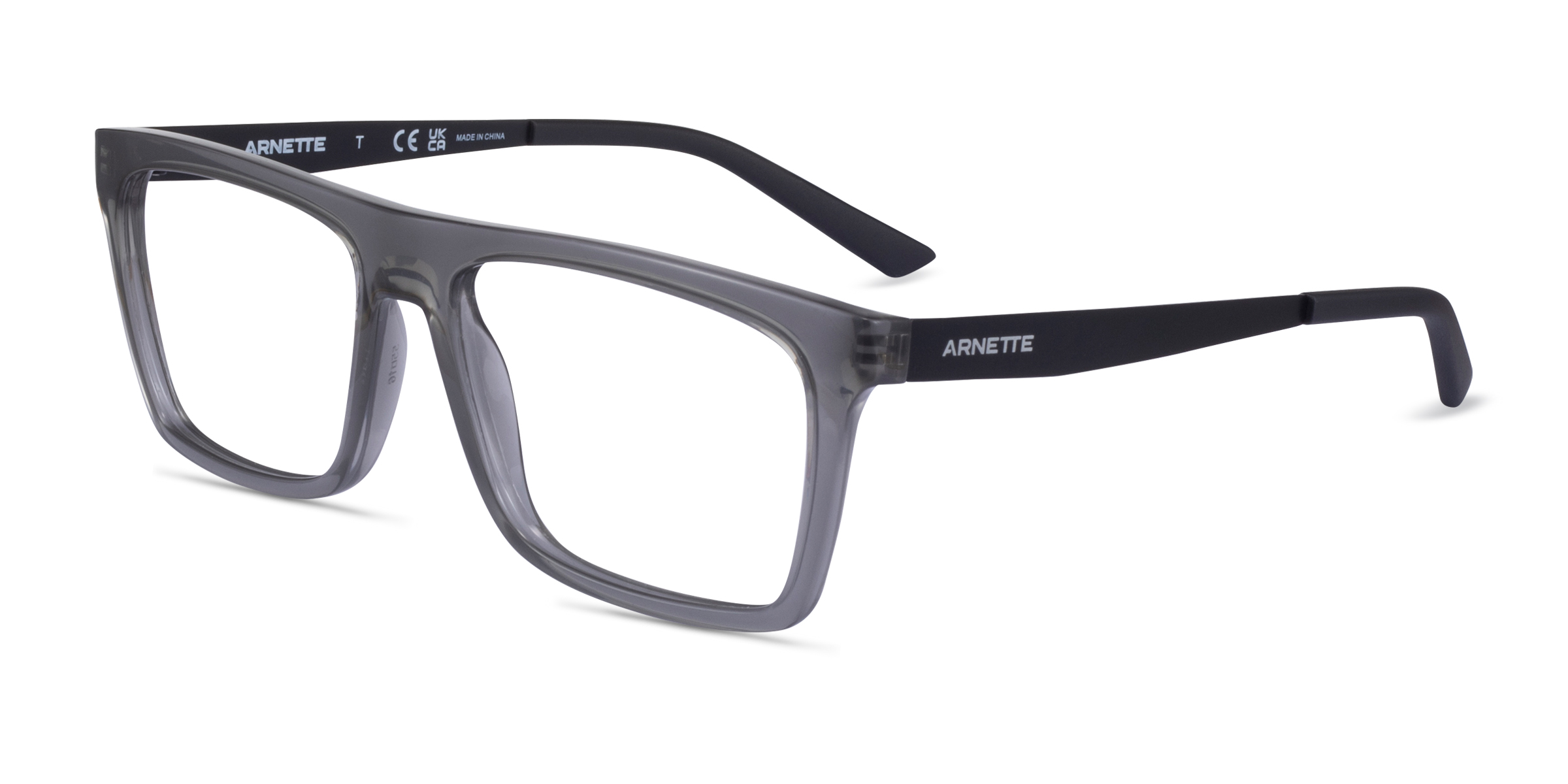 ARNETTE Murazzi Ii - Square Clear Gray Frame Glasses For Men | Eyebuydirect