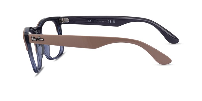 Ray-Ban RB4487V Steve - Square Brown Dark Blue Frame Eyeglasses ...