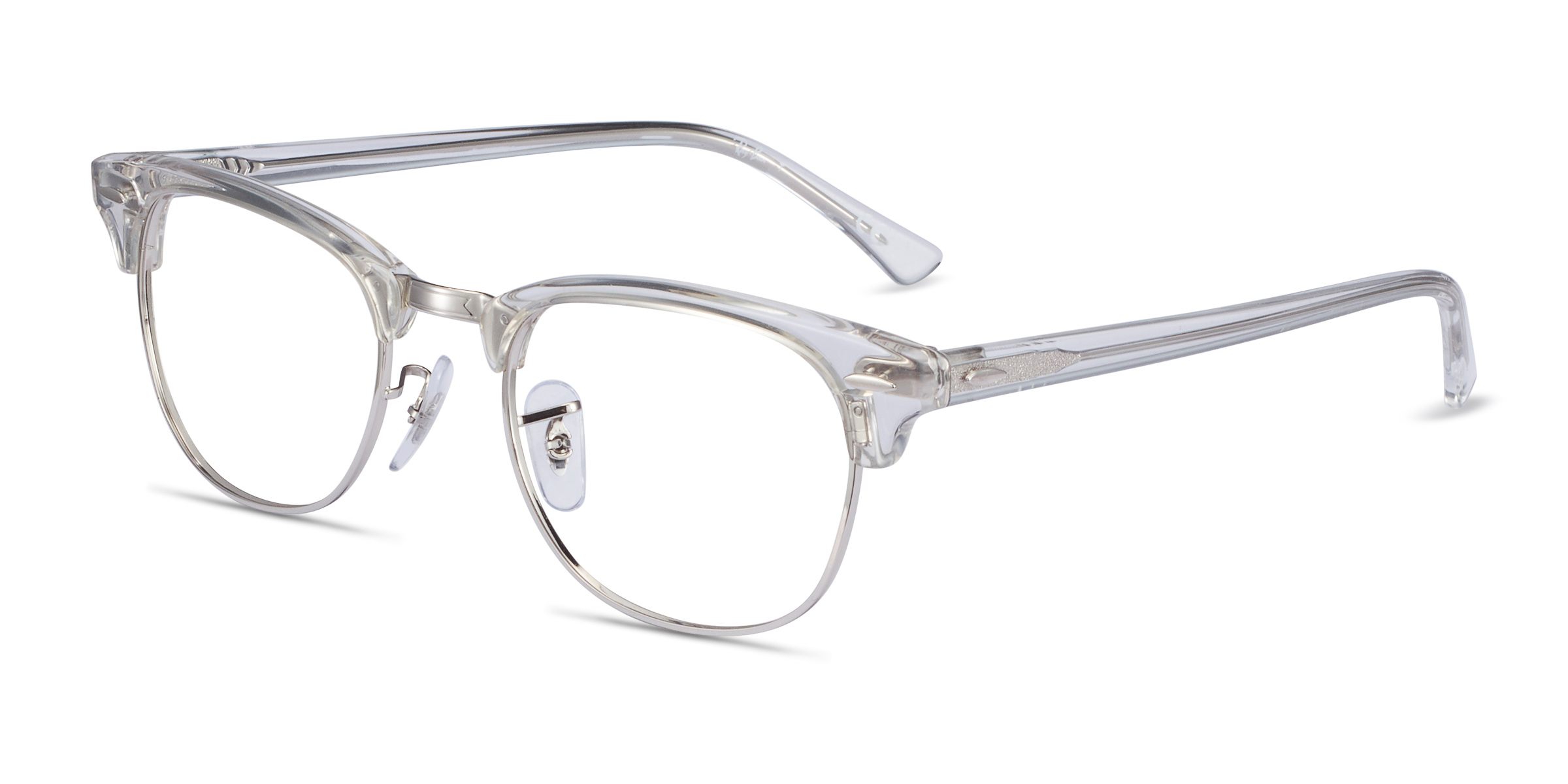 Ray-Ban RB5154 Clubmaster - Browline Clear Frame Eyeglasses | Eyebuydirect