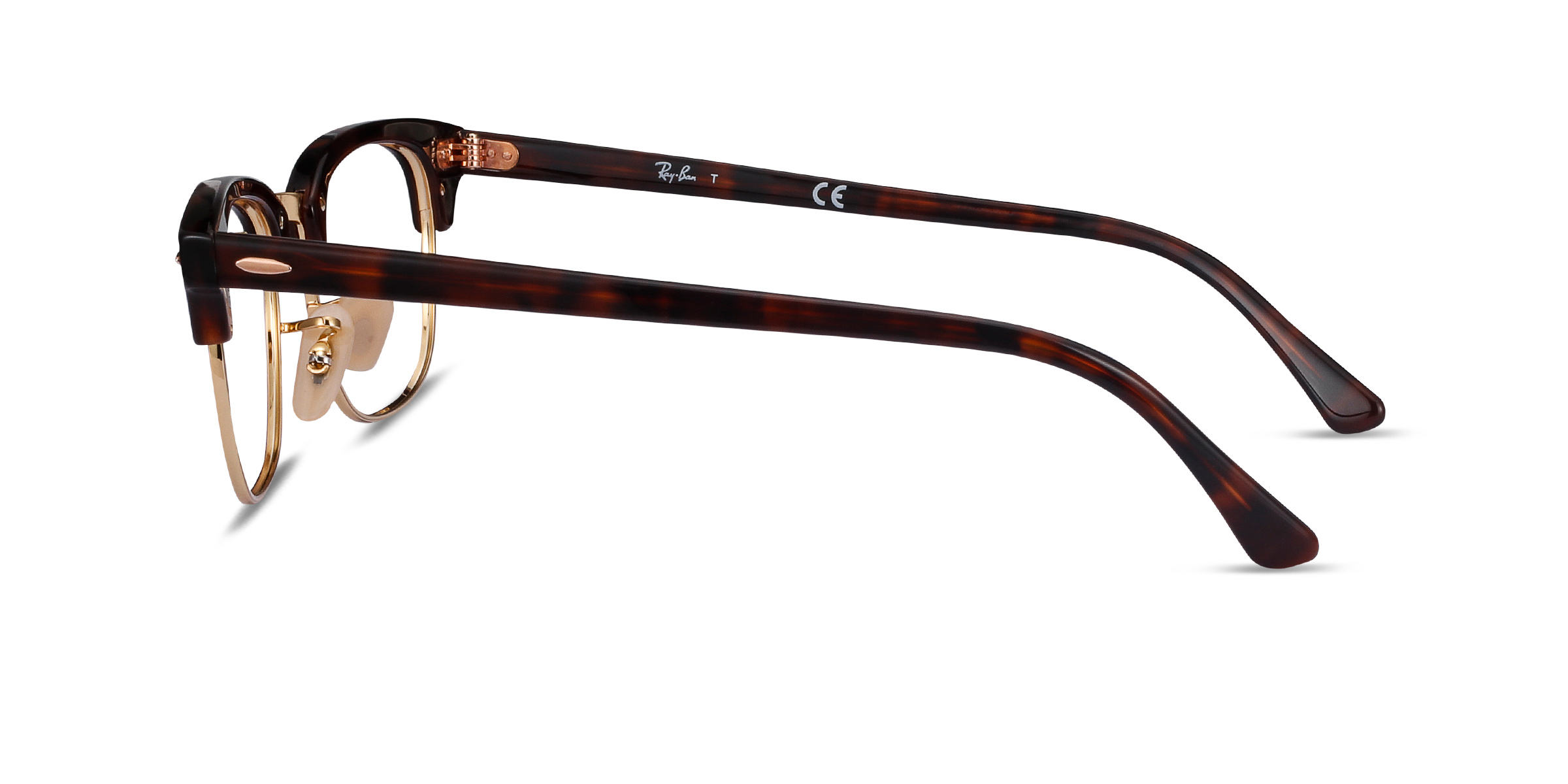 Ray-Ban RB5154 Clubmaster - Browline Gold Tortoise Frame Eyeglasses ...