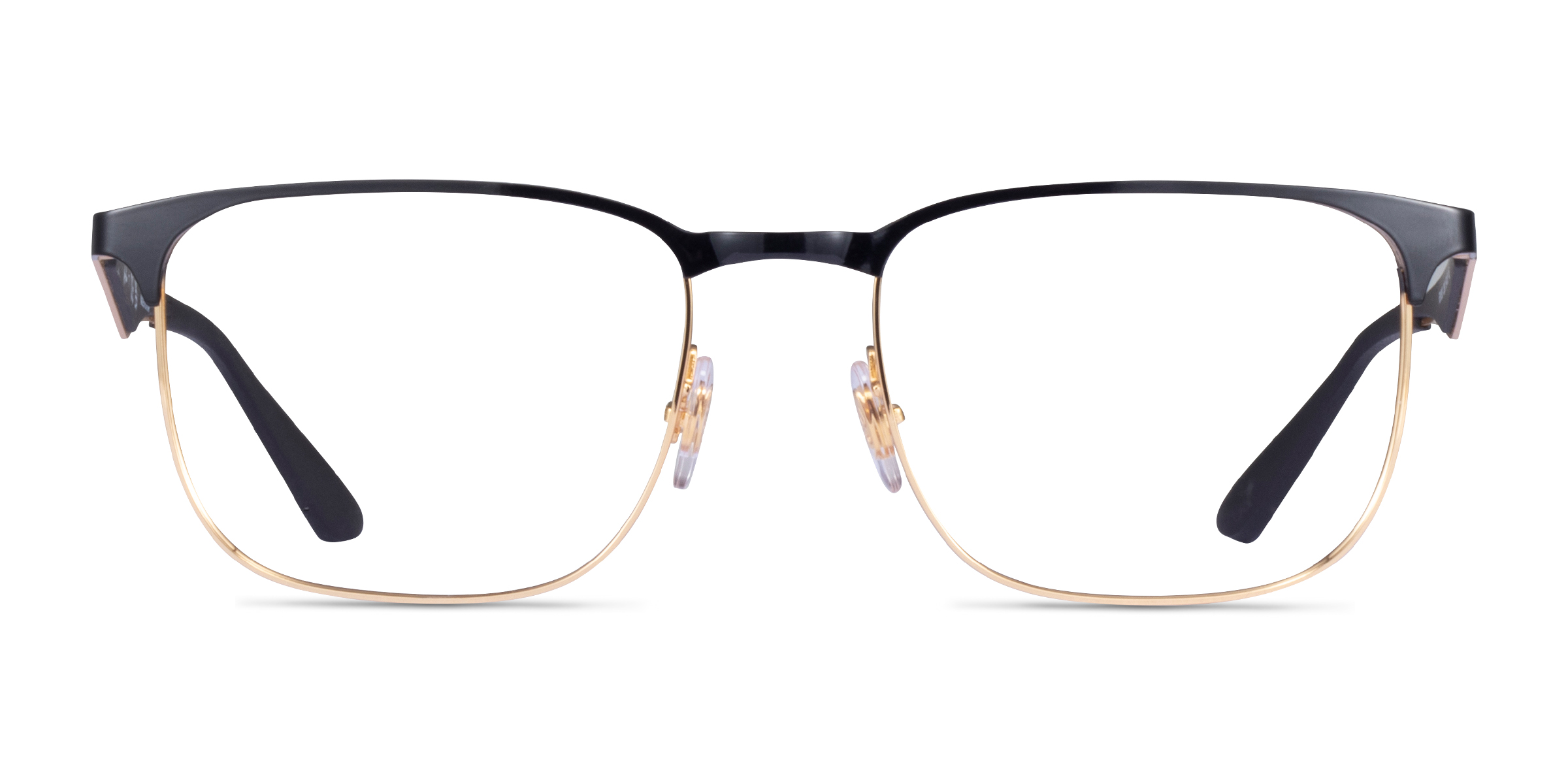 Ray-Ban RB6363 - Square Black Gold Frame Eyeglasses | Eyebuydirect
