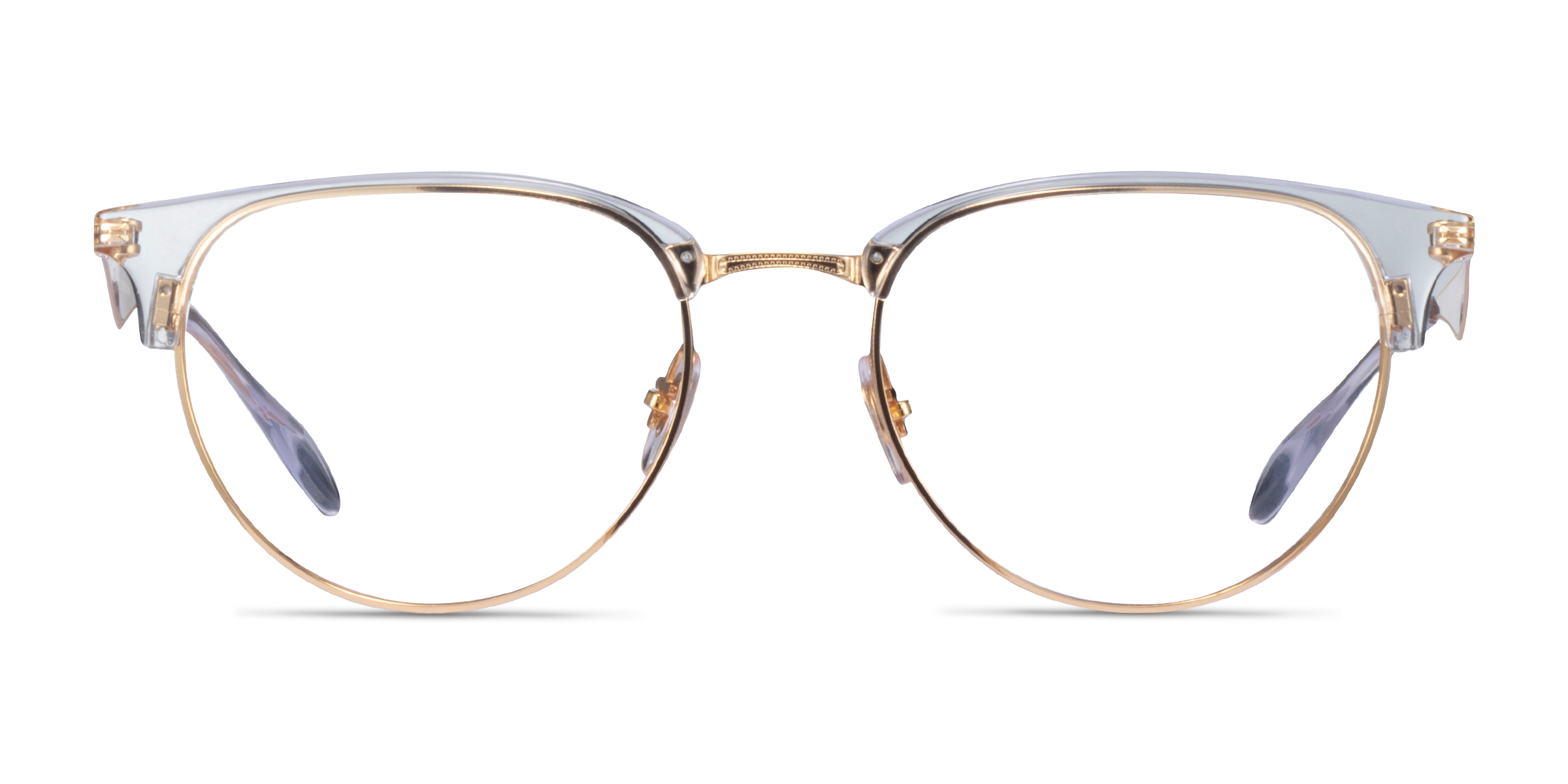 Ray-Ban RB6396 - Browline Clear Gold Frame Eyeglasses | Eyebuydirect