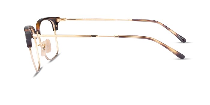 Ray-Ban RB7216 New Clubmaster - Browline Tortoise Gold Frame Eyeglasses ...
