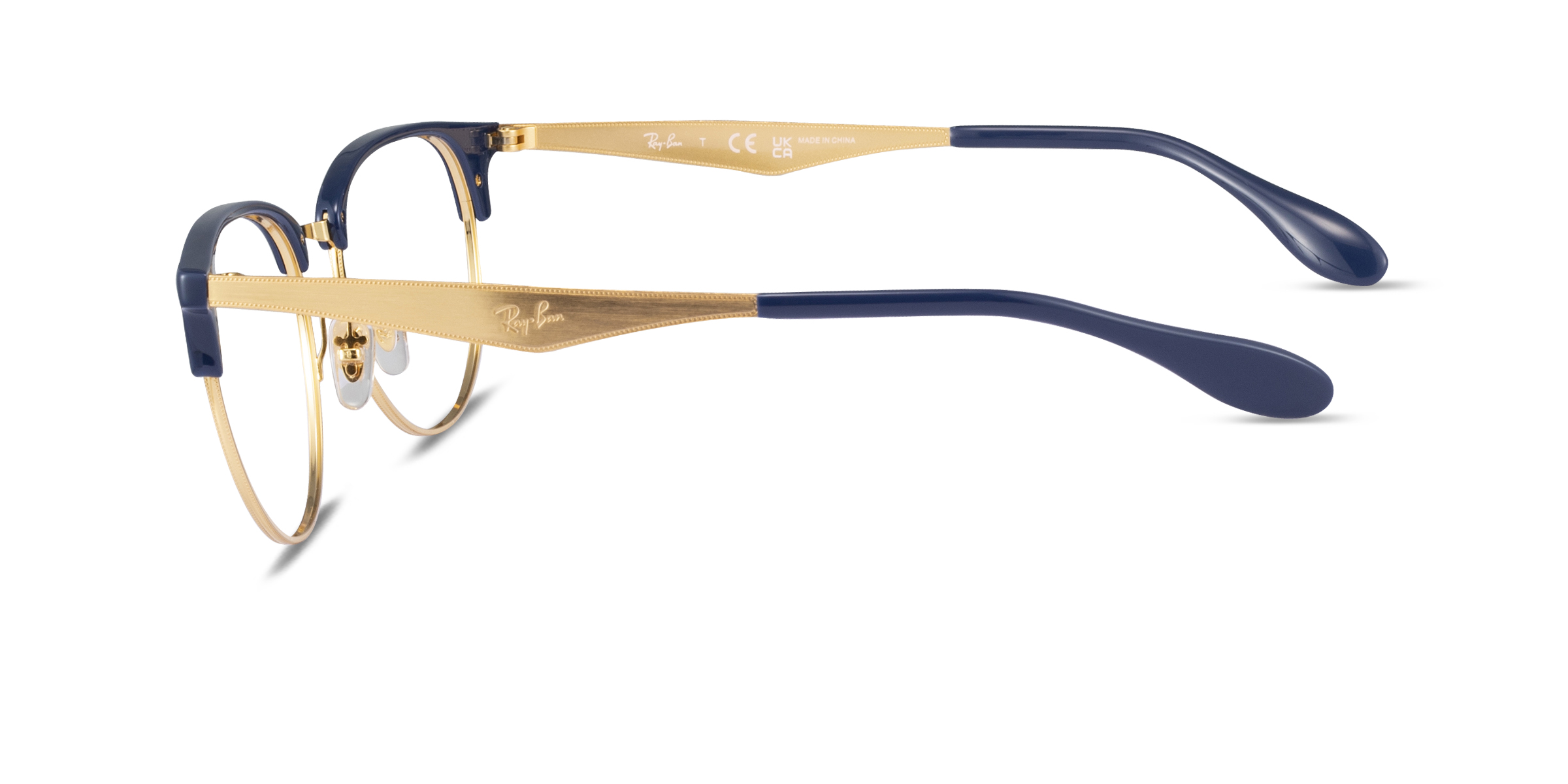 Ray-Ban RB6396 - Browline Blue Gold Frame Eyeglasses | Eyebuydirect