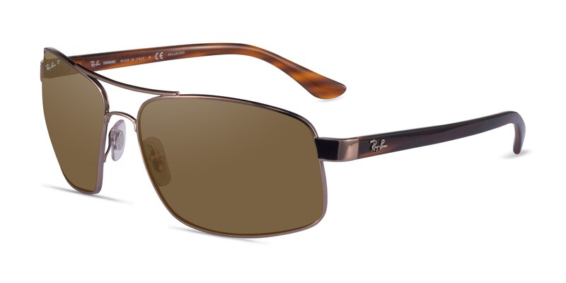 Ray-Ban Chromance - Aviator Light Brown Frame Sunglasses For Men ...