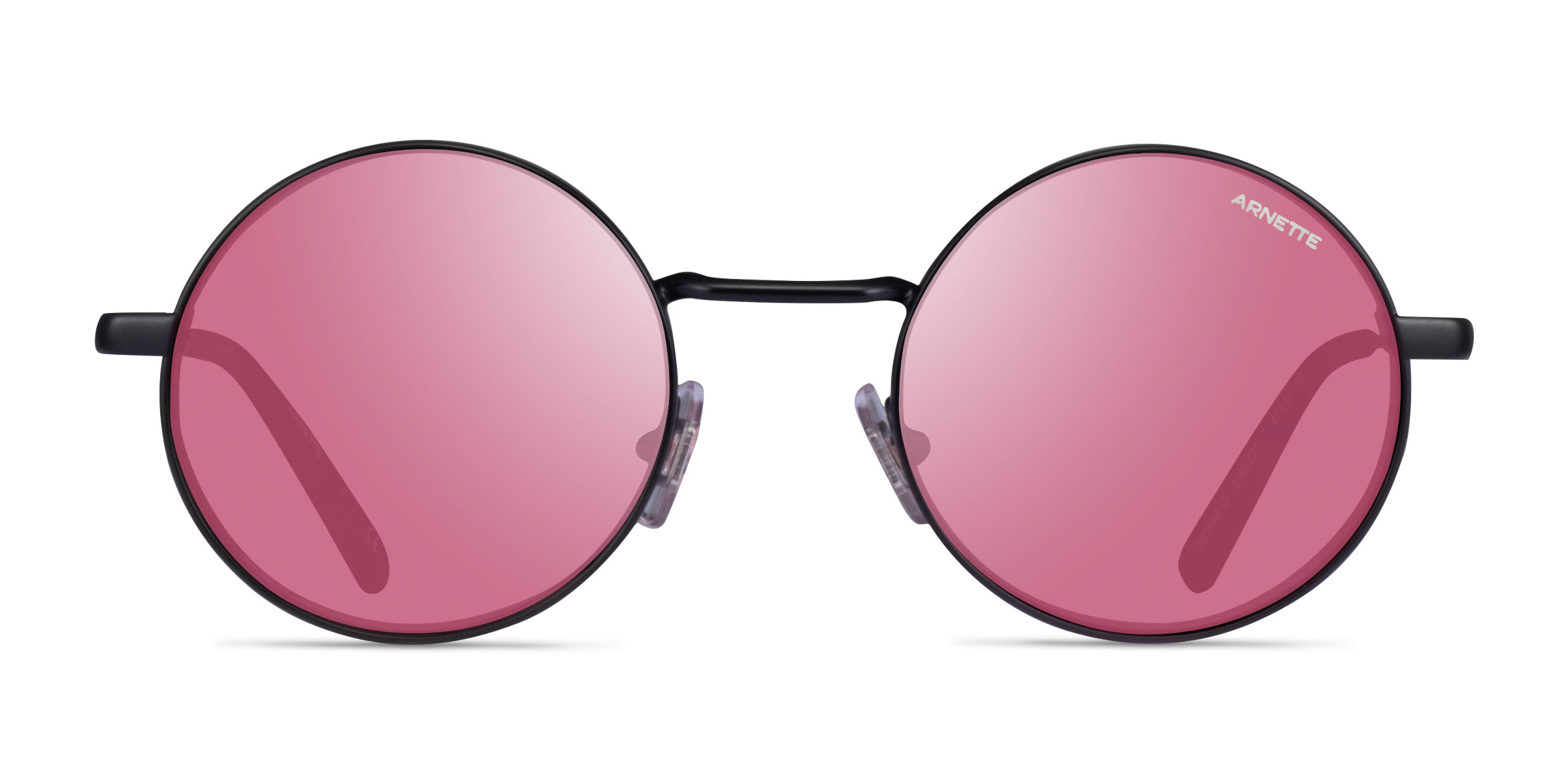 ARNETTE Drophead - Round Matte Black Frame Prescription Sunglasses ...