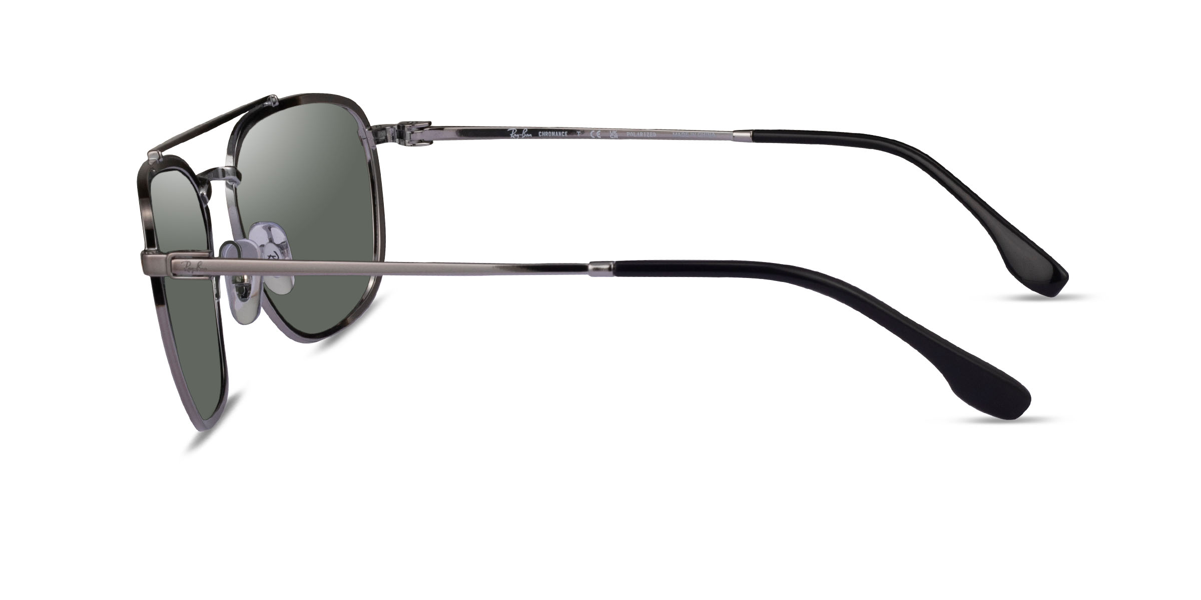 Ray-Ban RB3708 - Aviator Gunmetal Frame Prescription Sunglasses ...