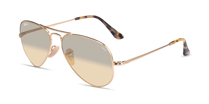 Ray-Ban RB3689 - Aviator Arista Gold Frame Prescription Sunglasses ...
