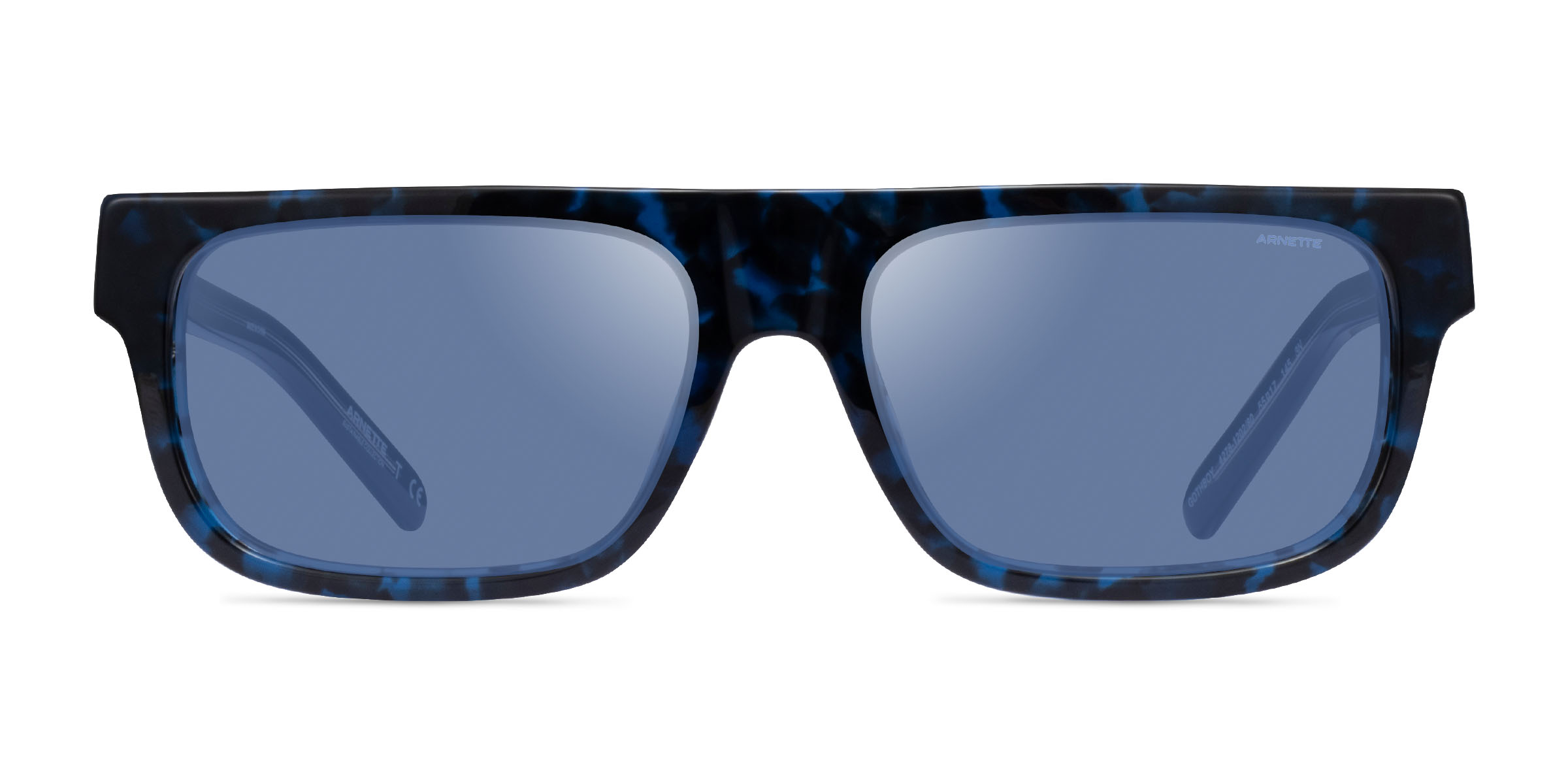 ARNETTE Gothboy - Rectangle Tortoise Blue Frame Prescription Sunglasses ...