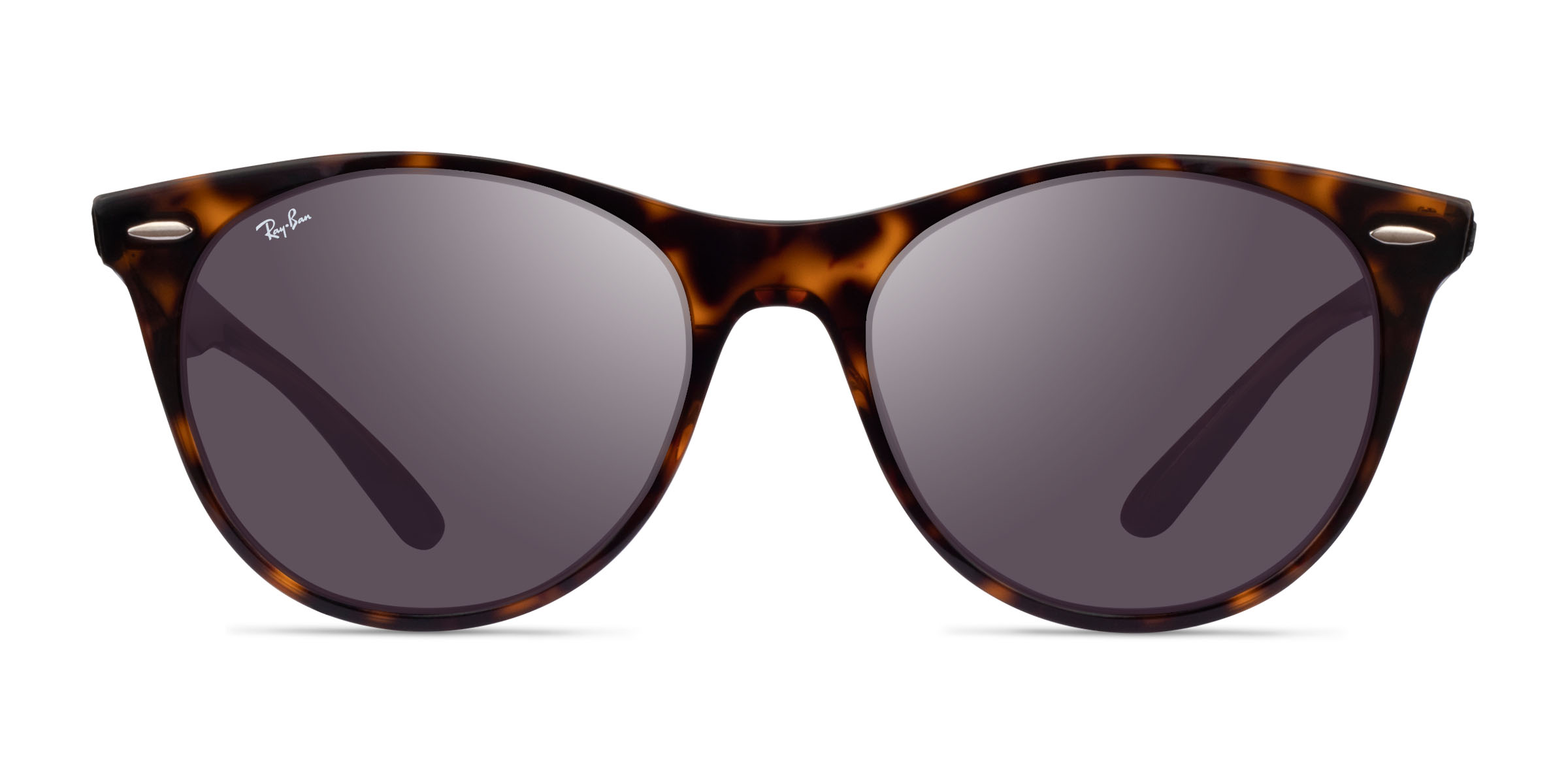 Ray-Ban RB2185 - Round Tortoise On Transparent Brown Frame Prescription ...