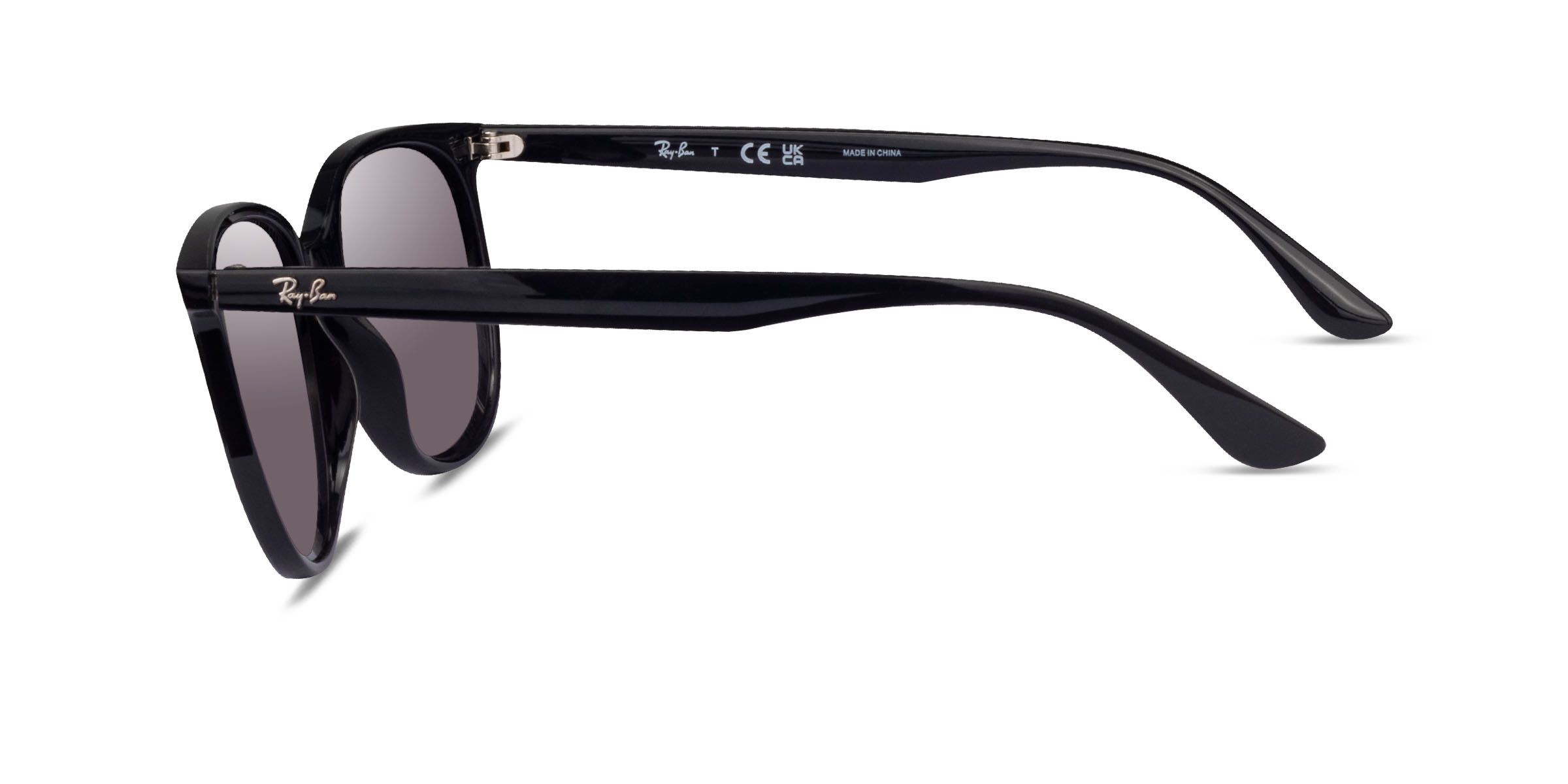 Ray-Ban RB4378 - Round Black Frame Sunglasses For Women | Eyebuydirect
