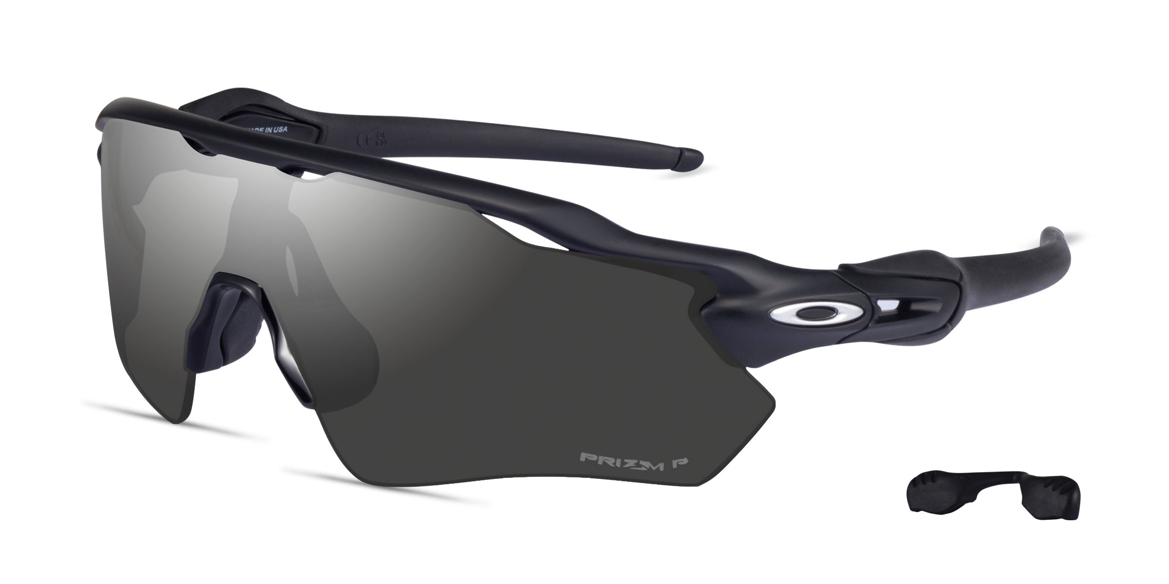 Oakley Radar Ev - Rectangle Matte Black Frame Prescription Sunglasses ...