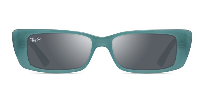 Ray-Ban RB4425 Teru - Rectangle Clear Shiny Green Frame Prescription ...