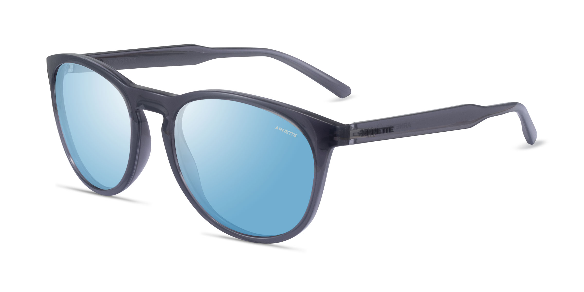 ARNETTE Gorgon - Round Clear Gray Frame Prescription Sunglasses ...