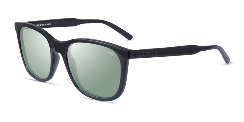 ARNETTE Woland - Square Black Clear Green Frame Prescription Sunglasses ...