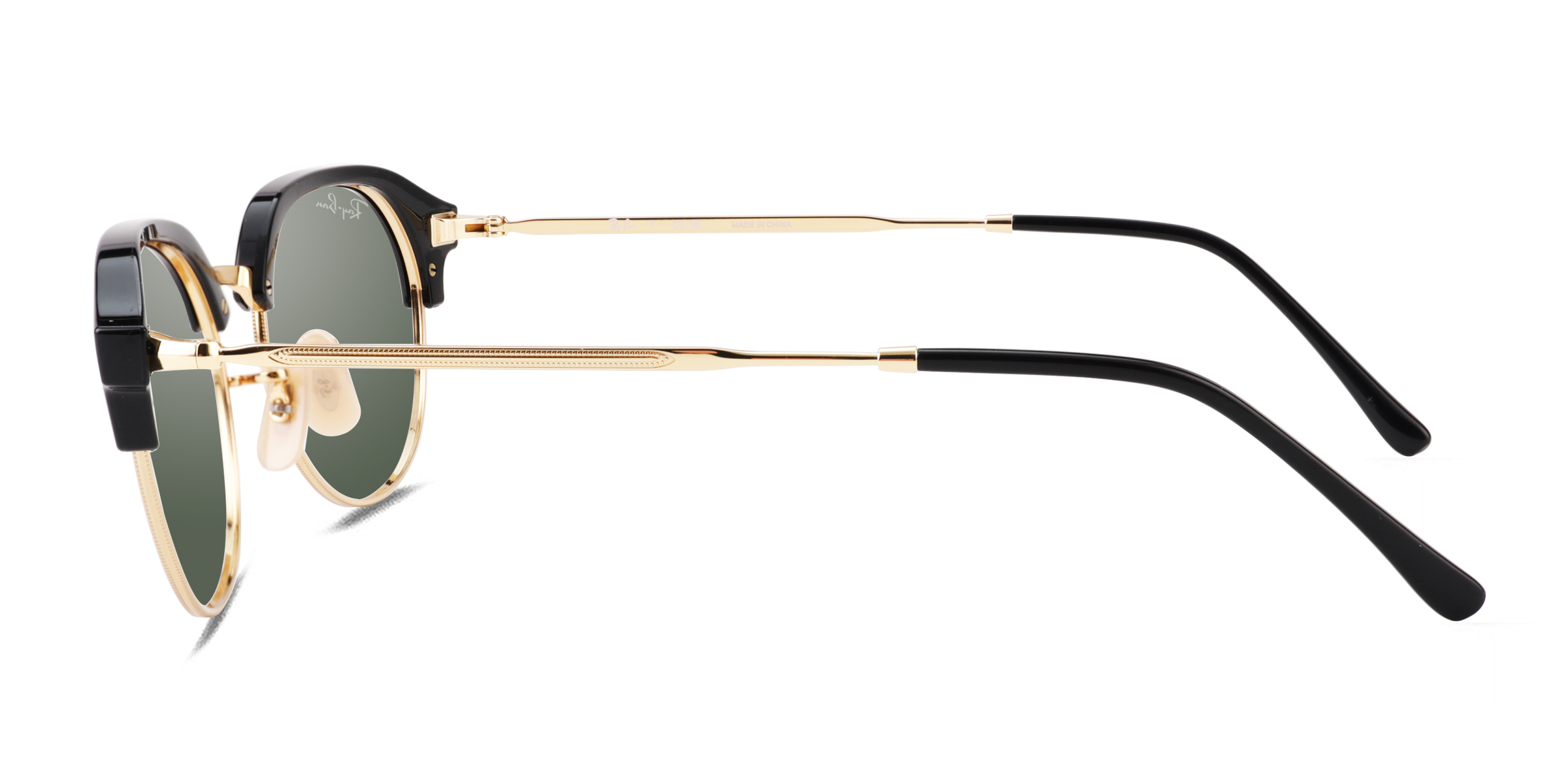 Ray-Ban RB4429 - Browline Black Gold Frame Prescription Sunglasses ...