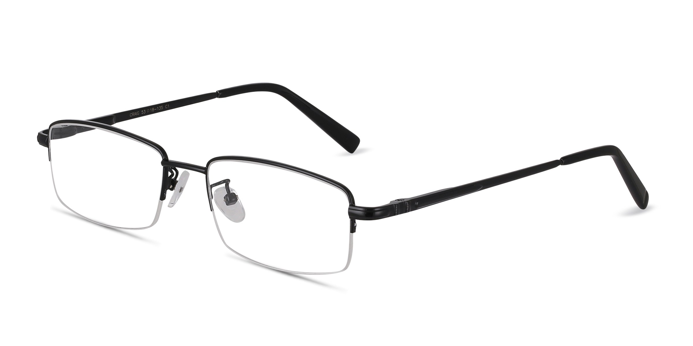 Craig Rectangle Black Glasses for Men | Eyebuydirect Canada