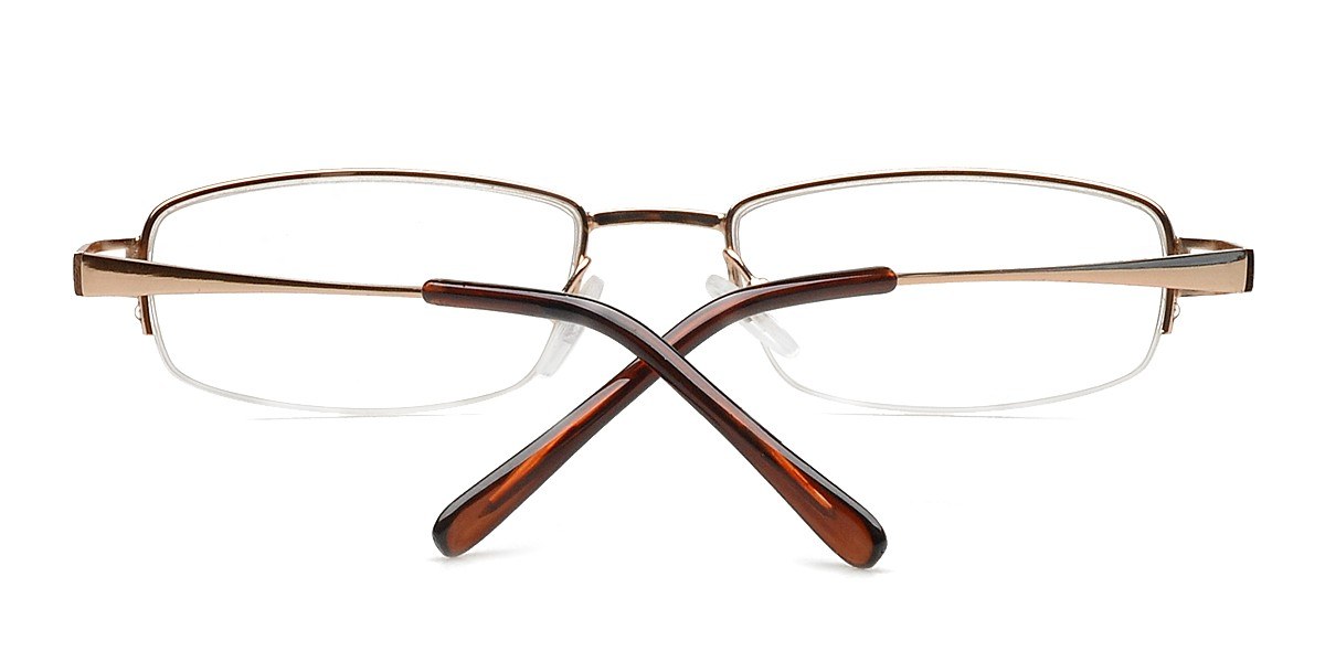 Chyormoz - Rectangulaire Doré Monture Lunettes de vue Pour Hommes ...