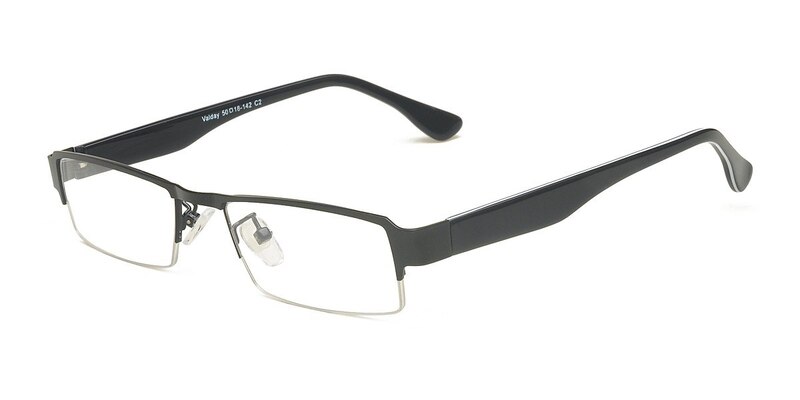 Valday Rectangle Black Semi Rimless Eyeglasses | Eyebuydirect Canada