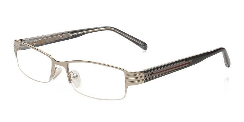 Theodore Rectangle Silver Glasses for Men | Eyebuydirect