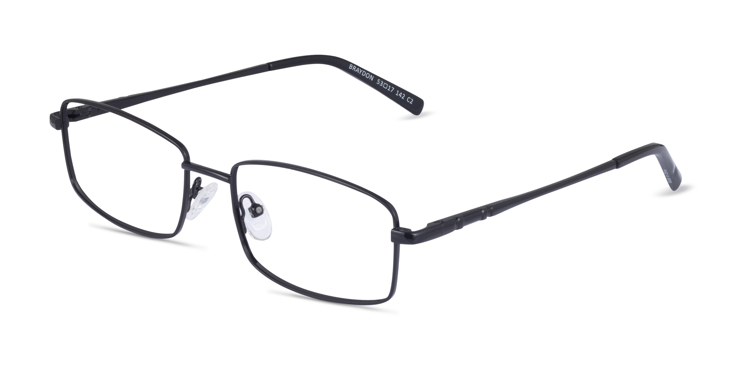 Braydon Rectangle Black Full Rim Eyeglasses | Eyebuydirect