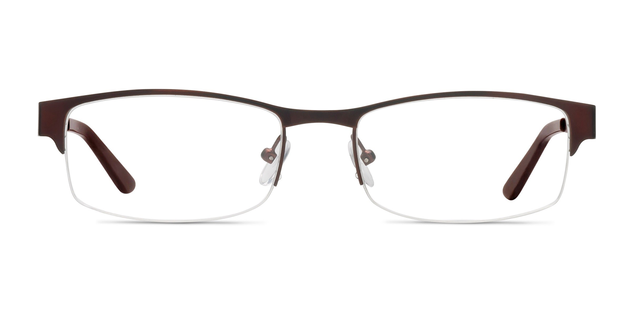 Mark Rectangle Coffee Semi Rimless Eyeglasses | Eyebuydirect