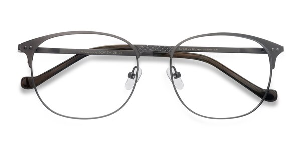 Phenomena Round Gunmetal Full Rim Eyeglasses | Eyebuydirect Canada