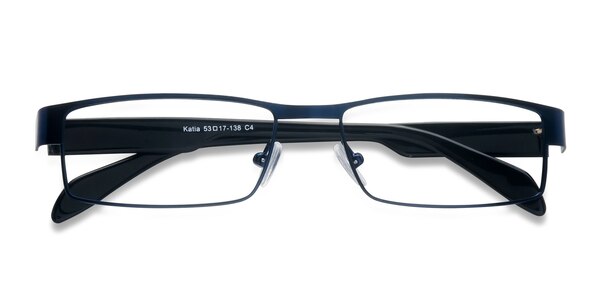 Katia Rectangle Navy Full Rim Eyeglasses | Eyebuydirect Canada
