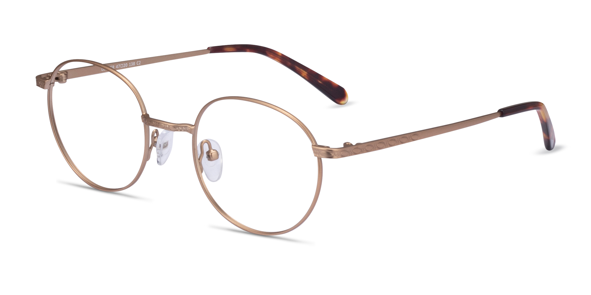 Ledger Oval Golden Full Rim Eyeglasses | Eyebuydirect Canada