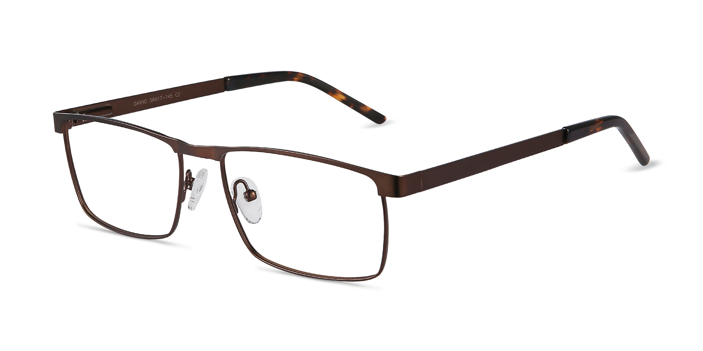 Danno Rectangle Brown Glasses for Men | Eyebuydirect
