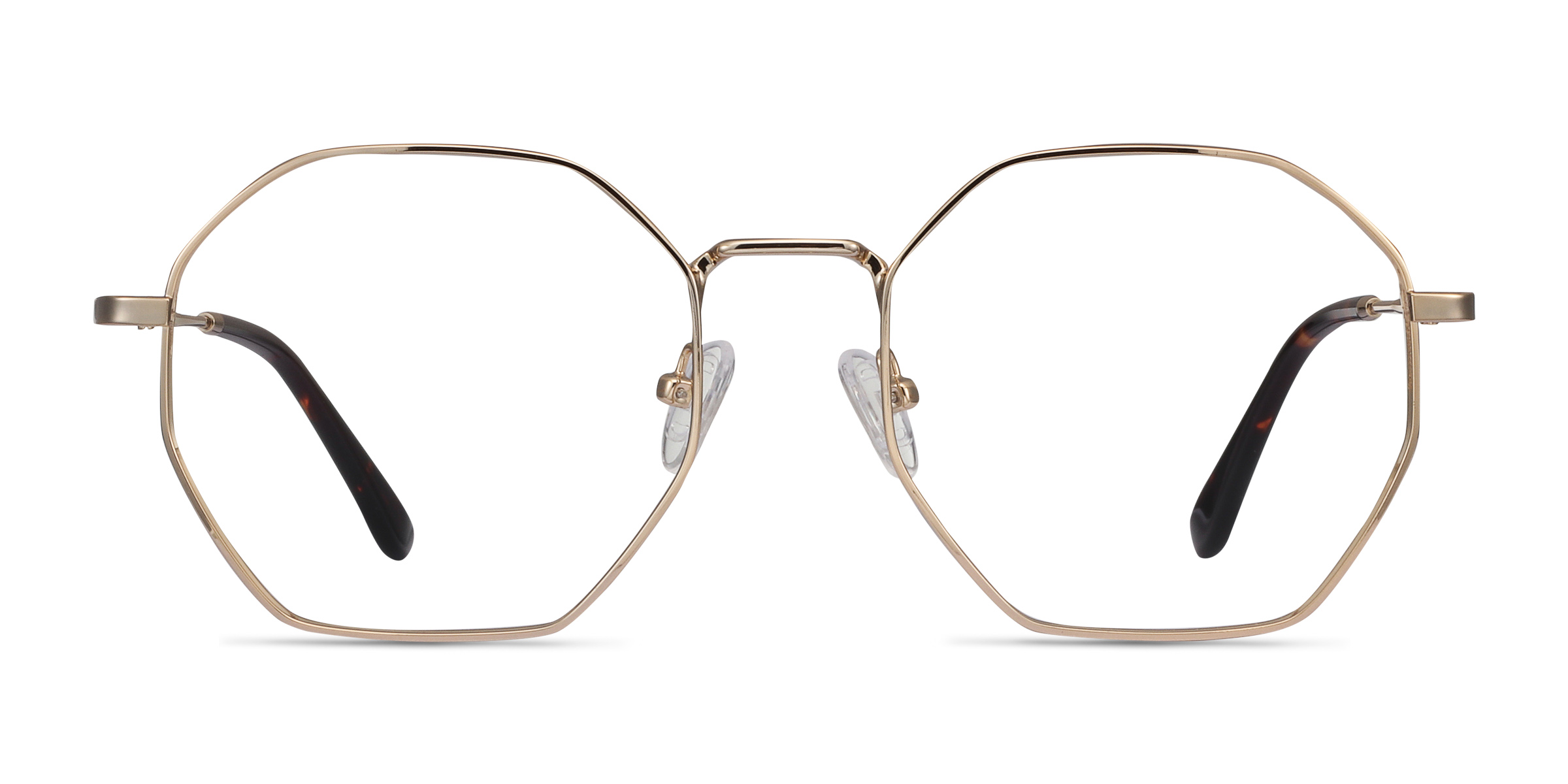 Octave Geometric Golden Full Rim Eyeglasses | Eyebuydirect
