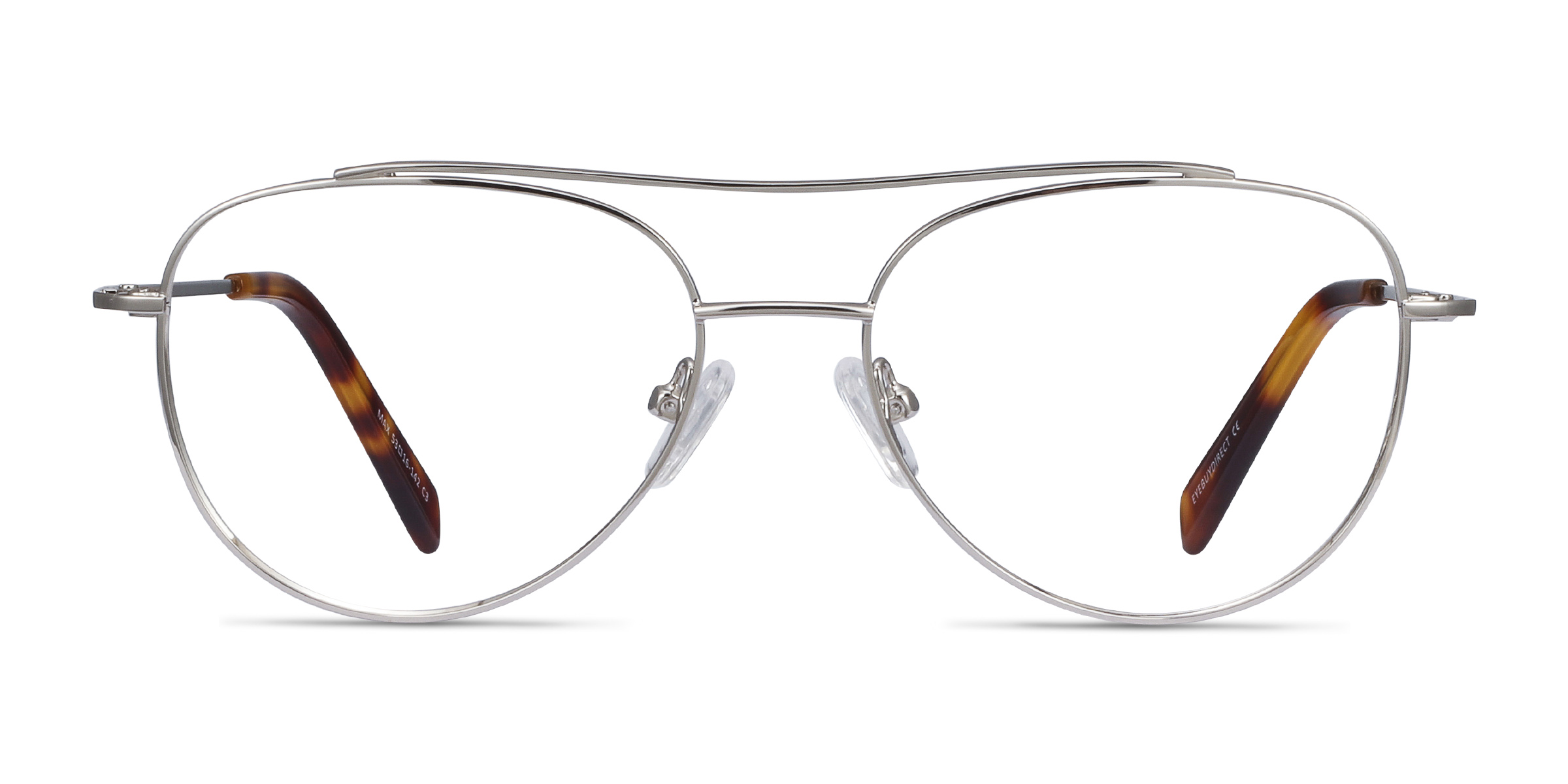 Max - Refreshing Silver Aviator Glasses | Eyebuydirect