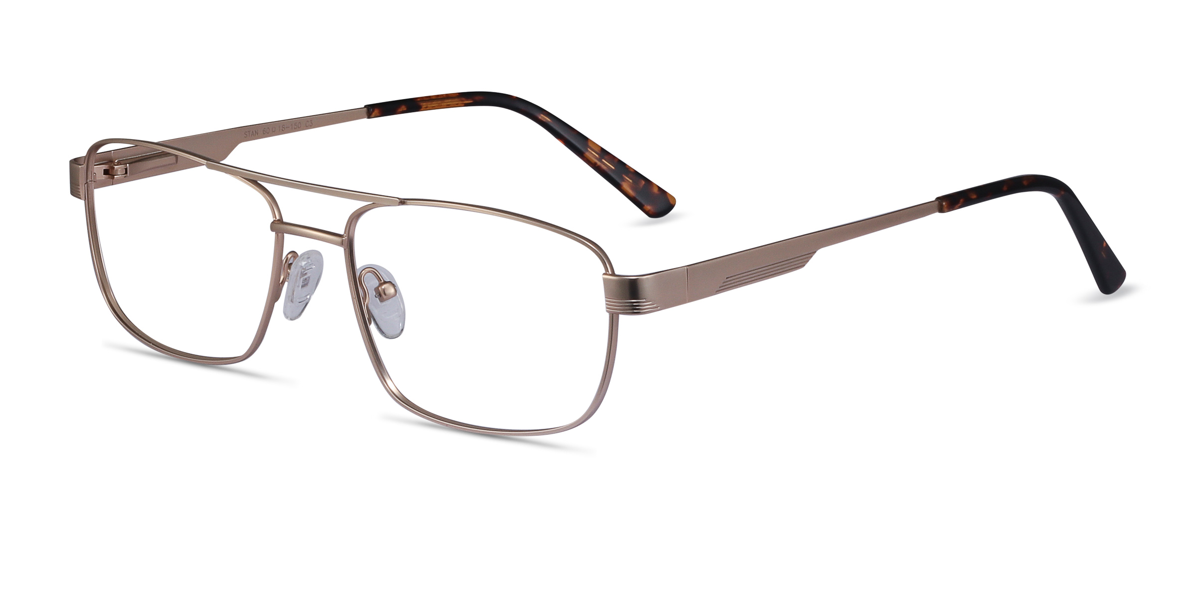 Stan Aviator Gold Glasses for Men | Eyebuydirect