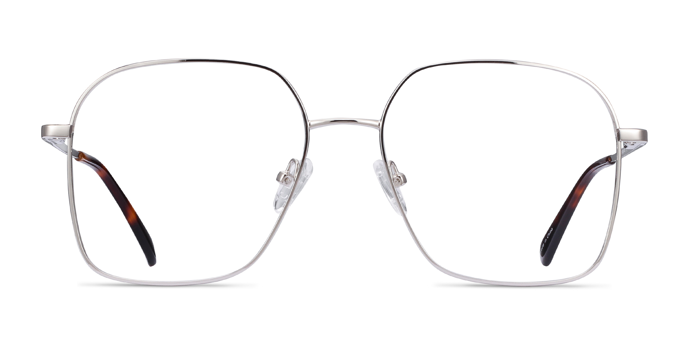Roman Square Silver Full Rim Eyeglasses | Eyebuydirect