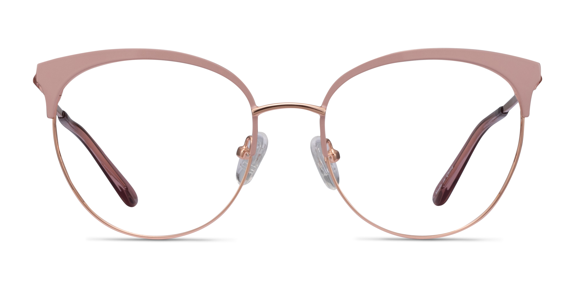 Gem Cat Eye Pink Rose Gold Glasses for Women | Eyebuydirect