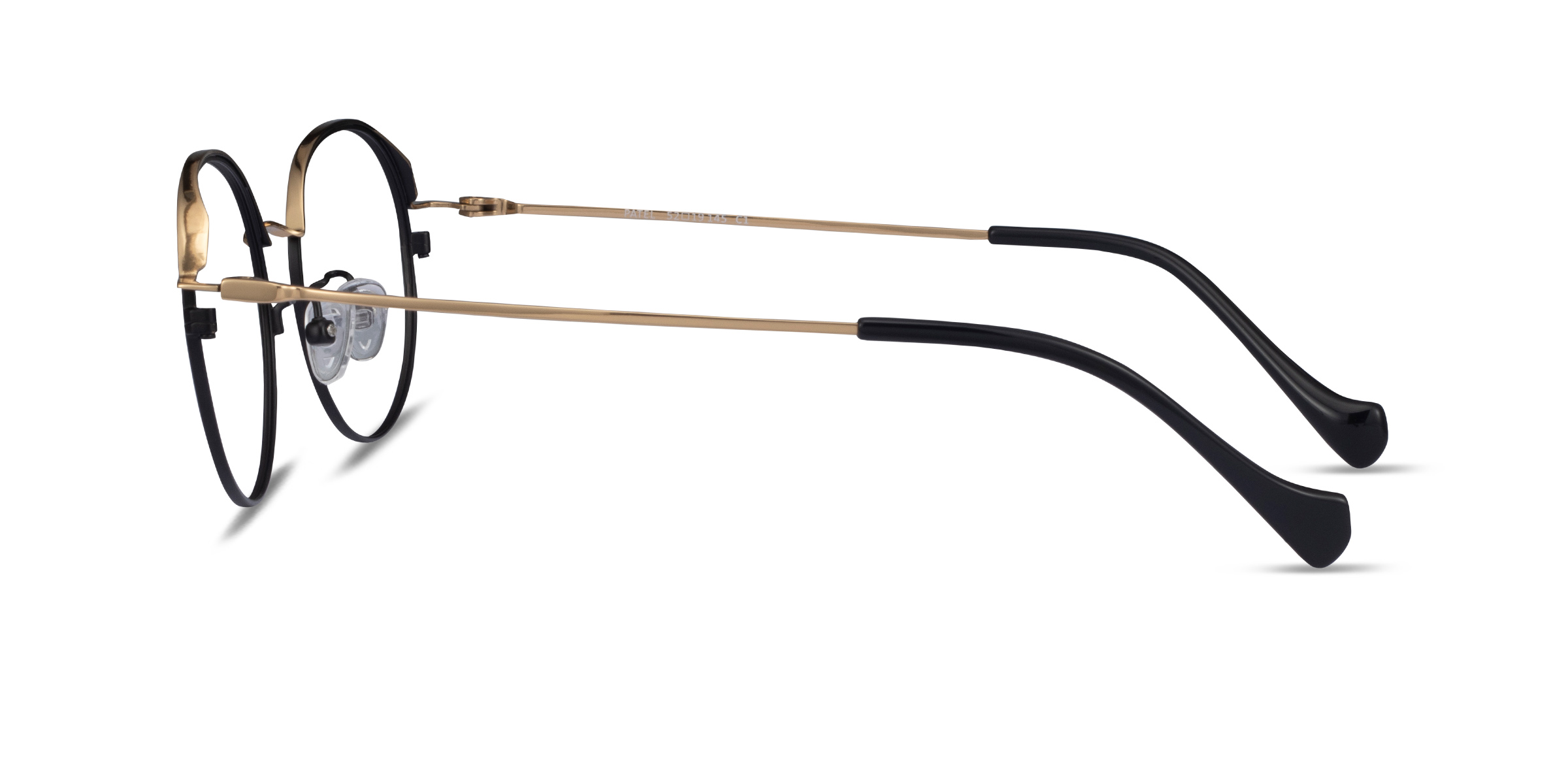 Patel Oval Black Gold Full Rim Eyeglasses | Eyebuydirect