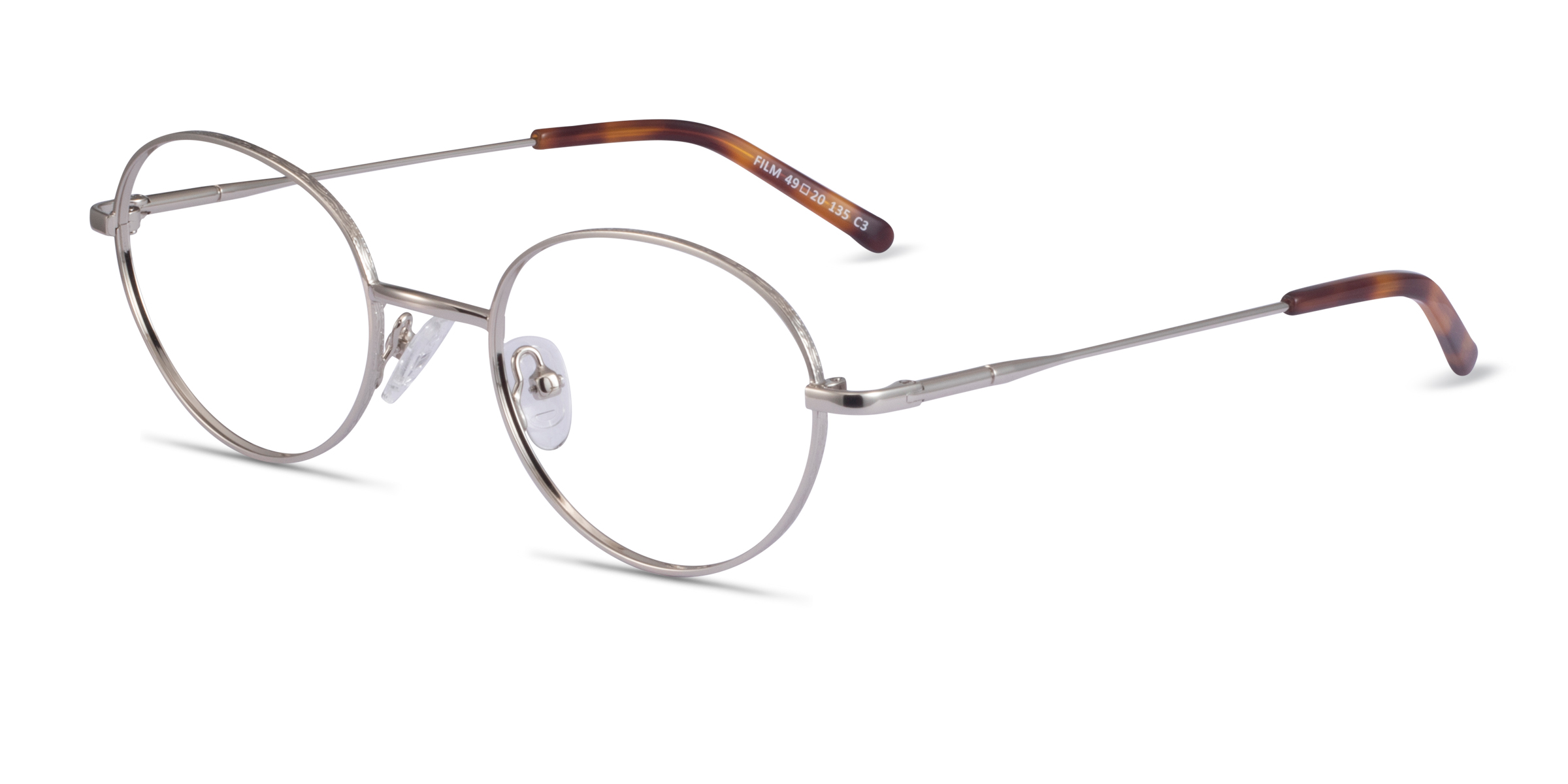 Film Oval Silver Full Rim Eyeglasses | Eyebuydirect