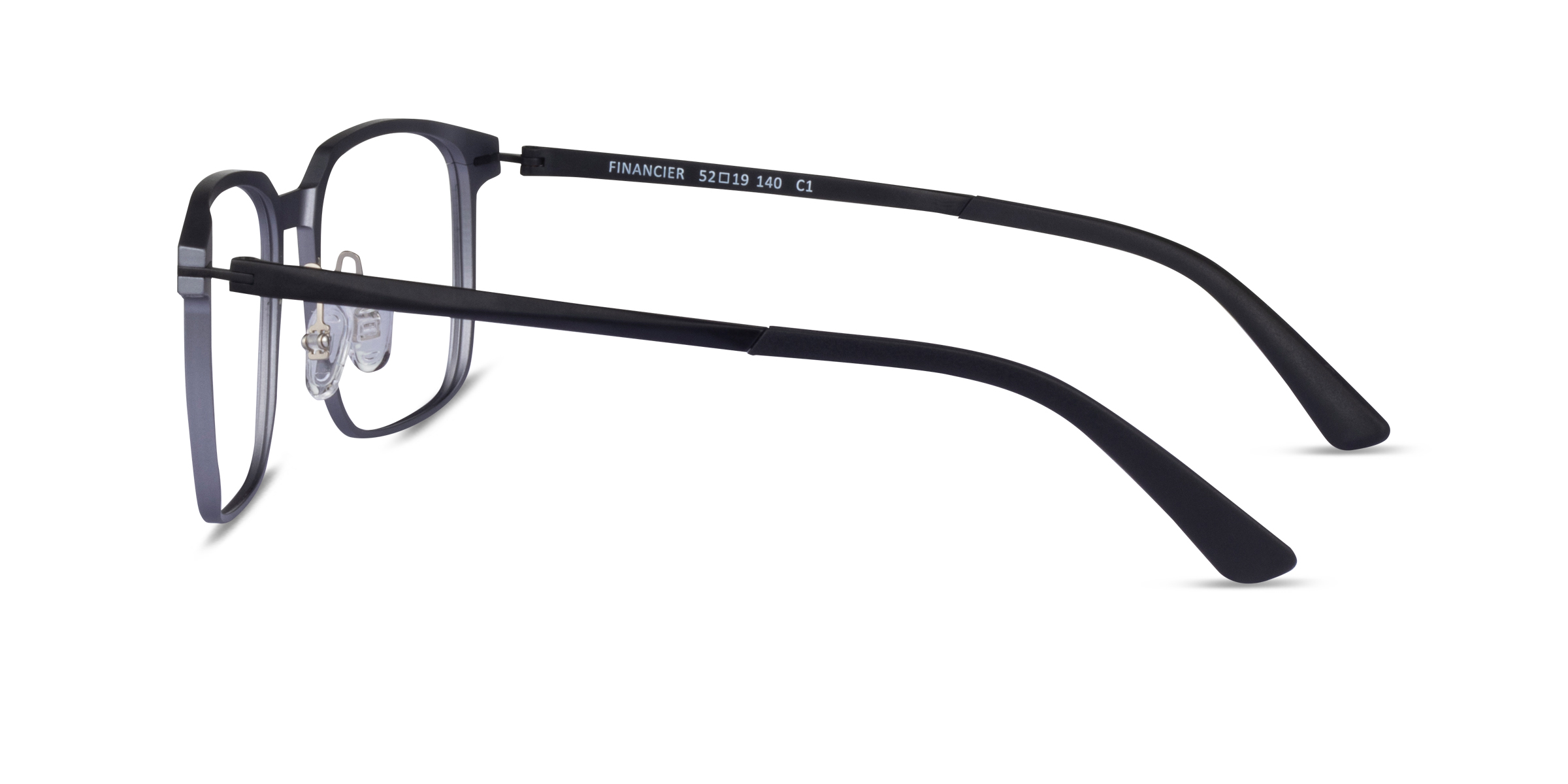 Financier Square Black Full Rim Eyeglasses | Eyebuydirect