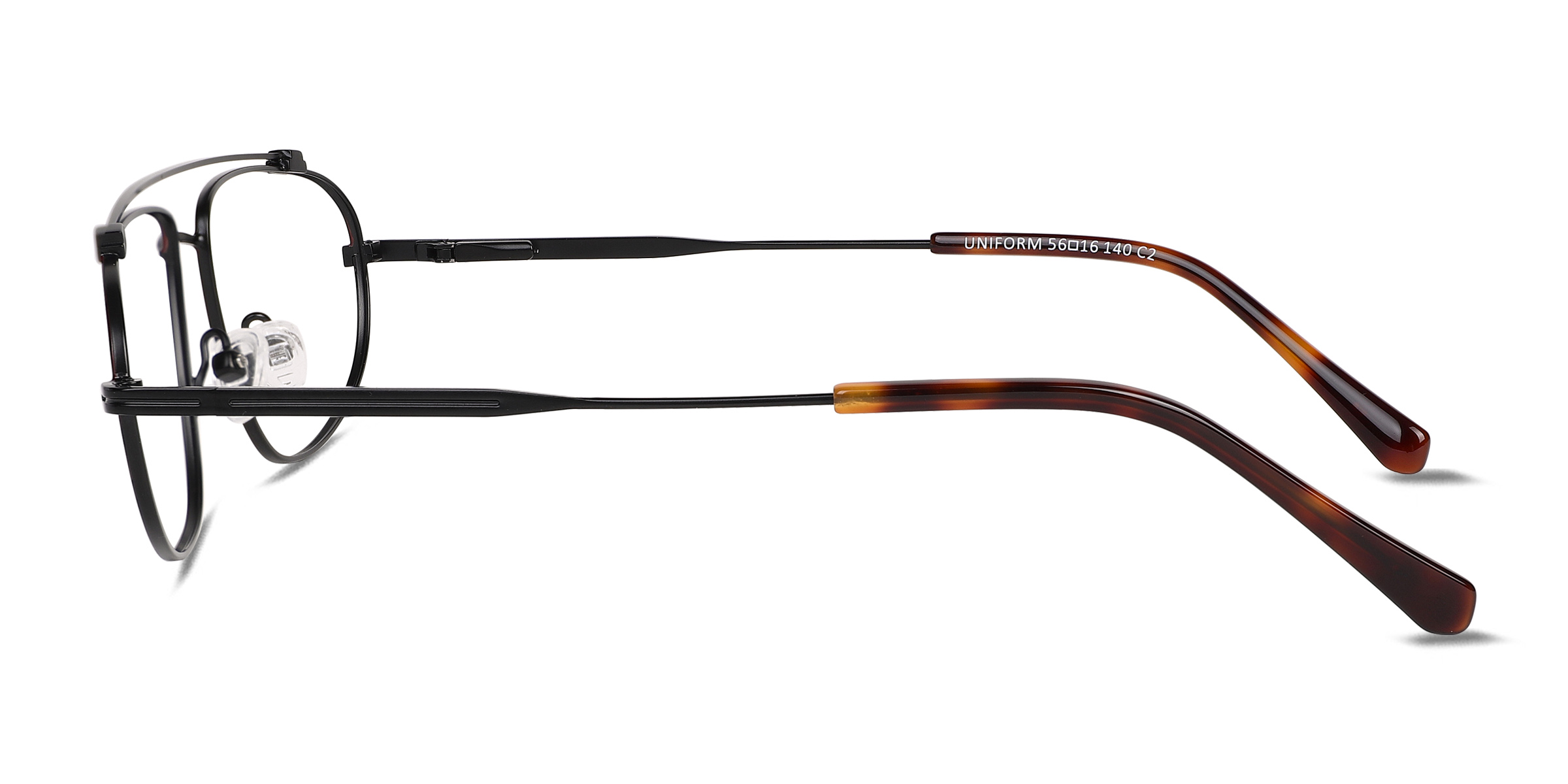 Uniform Aviator Matte Black Full Rim Eyeglasses | Eyebuydirect