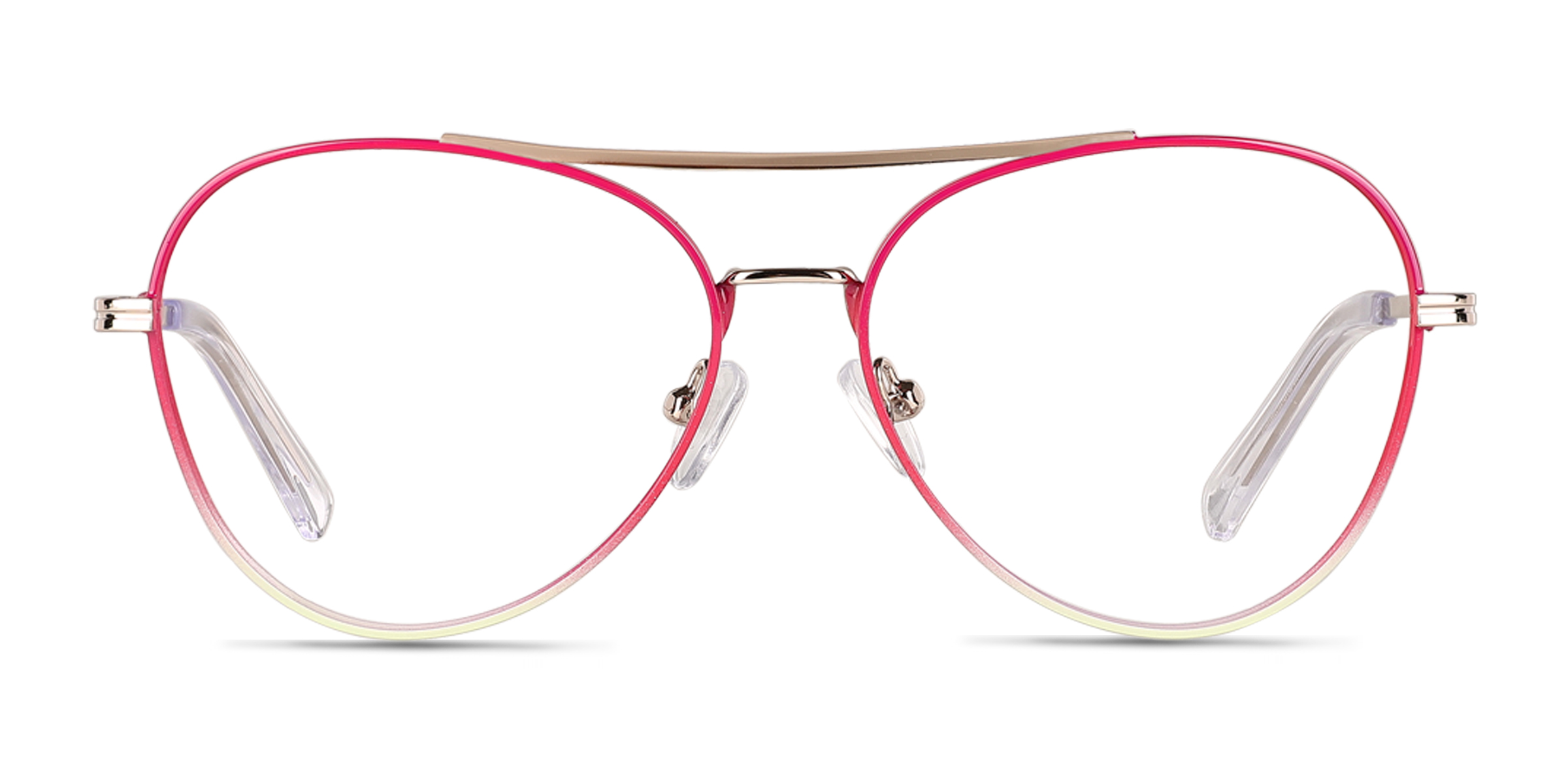 Sparkle Aviator Gradient Red Full Rim Eyeglasses | Eyebuydirect