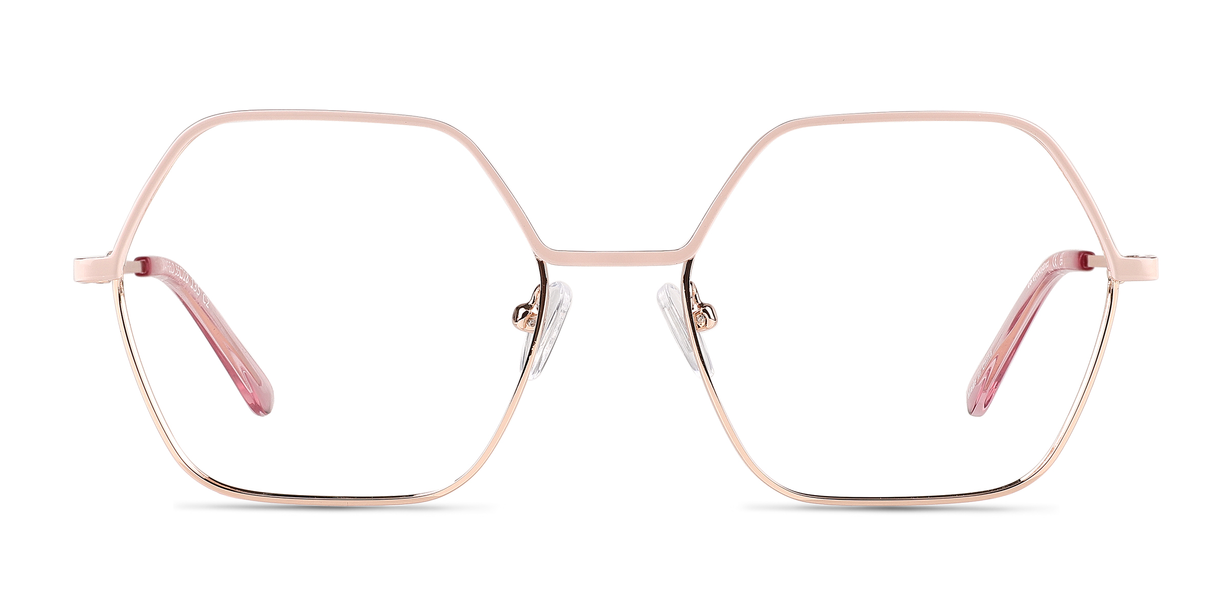 Mayfield Geometric Shiny Rose Gold Glasses for Women | Eyebuydirect
